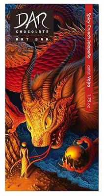 DAR Chocolate Spicy Crunch Jalapeño 72% Dark Chocolate Bar , 1.75 oz ...