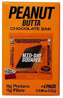 Midday Squares Peanut Butta Refrigerated Chocolate Bars, 4 ct | Central ...
