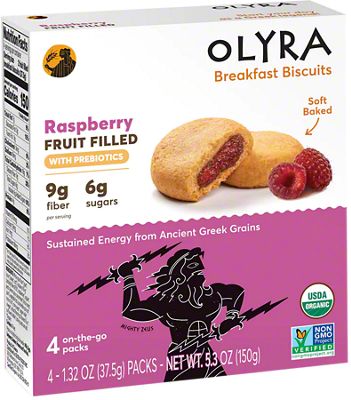 Olyra Raspberry Fruit Filled Breakfast Biscuits 2 Count Packs, 4 pk ...