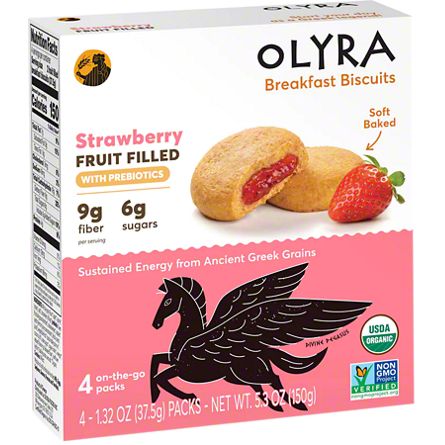 Olyra Strawberry Fruit Filled Breakfast Biscuits 2 Count Packs, 4 pk ...