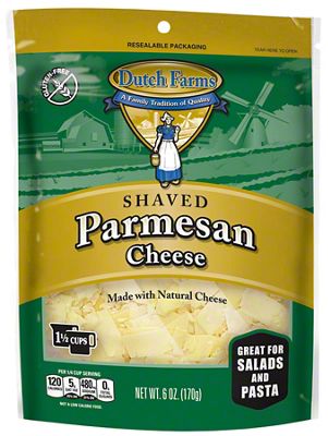 Dutch Farms Shaved Parmesan Cheese, 6 oz | Central Market - Really Into ...
