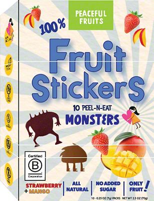 Peaceful Fruits Monsters Strawberry Mango Fruit Stickers, 10 ct ...