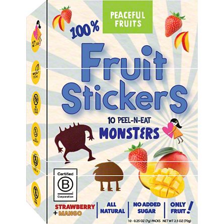 Peaceful Fruits Monsters Strawberry Mango Fruit Stickers, 10 ct ...
