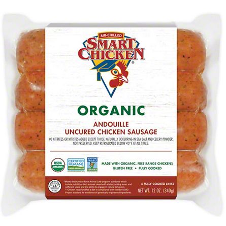 Smart Chicken Organic Andouille Chicken Sausage, 12 oz | Central Market ...