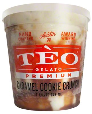 Tèo Caramel Cookie Crunch Gelato, 1 qt | Central Market - Really Into Food