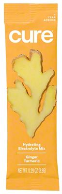 Cure Hydration Ginger Turmeric Electrolyte Drink Mix Packet, 0.29 oz ...