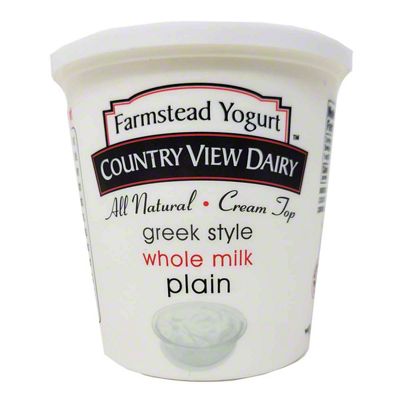 Country View Dairy Plain Whole Greek Cream Top Yogurt , 24 oz | Central ...