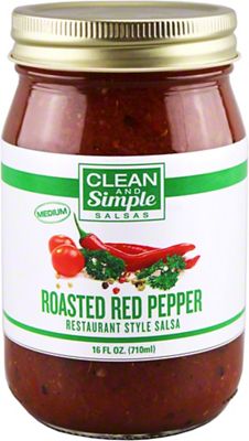 Clean and Simple Roasted Red Pepper Restaurant Style Salsa, 16 oz ...