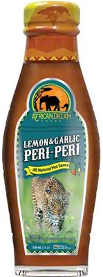 African Dream Lemon & Garlic Peri Peri All Natural Hot Sauce, 5 oz ...