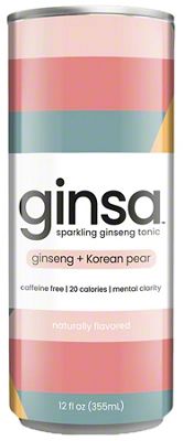 Ginsa Ginseng + Korean Pear Sparkling Tonic, 12 oz | Central Market ...