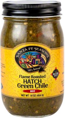 Santa Fe Seasons Hot Flame Roasted Hatch Green Chile Sauce, 16 oz ...