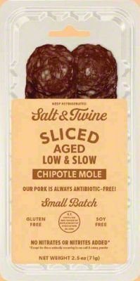 Salt & Twine Sliced Chipotle Mole Salami, 2.5 oz | Central Market ...