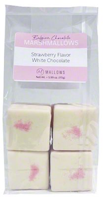 Mallows White Chocolate Covered Strawberry Marshmallow Cubes, 5.99 oz ...