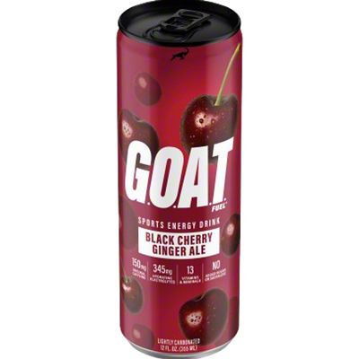 G.O.A.T. Fuel Zero Sugar Energy Drink - Black Cherry Ginger Ale, 12 oz ...