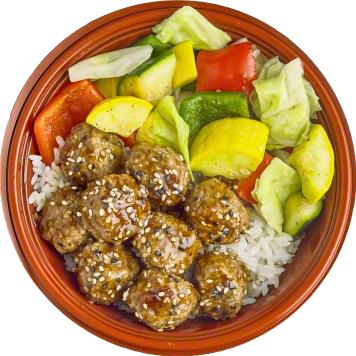 Yummi Sushi Teriyaki Meatball Bowl, 15.5 oz | Central Market - Really ...