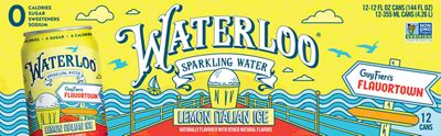 Waterloo Lemon Italian Ice Sparkling Water 12 oz Cans, 12 pk | Central Market - Really Into Food