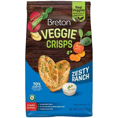 Breton Zesty Ranch Veggie Crisps, 6 oz | Central Market - Really Into Food