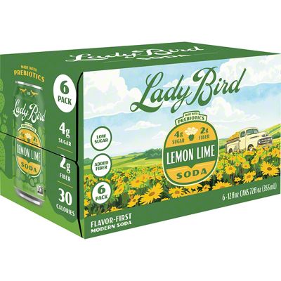 Lady Bird Lemon Lime Soda 12 oz Cans, 6 pk | Central Market - Really ...