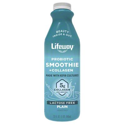 Lifeway Probiotic Smoothie + Collagen - Plain, 32 oz | Central Market ...