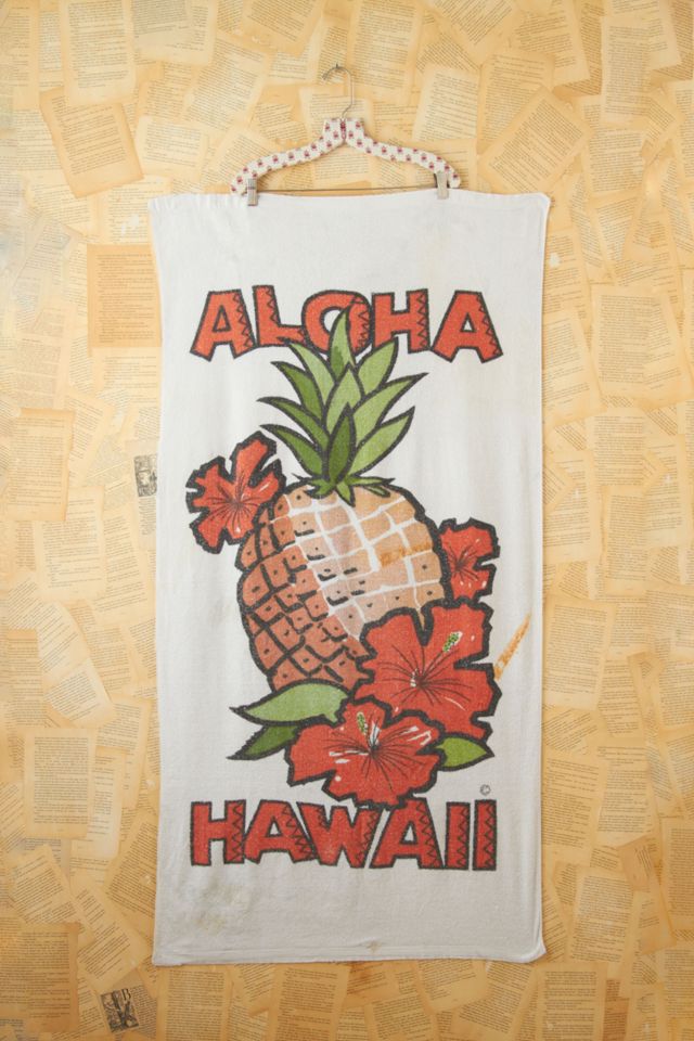 Vintage "Aloha Hawaii" Printed Beach Towel | Free People