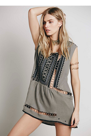 Sleeveless Embroidered Tunic | Free People