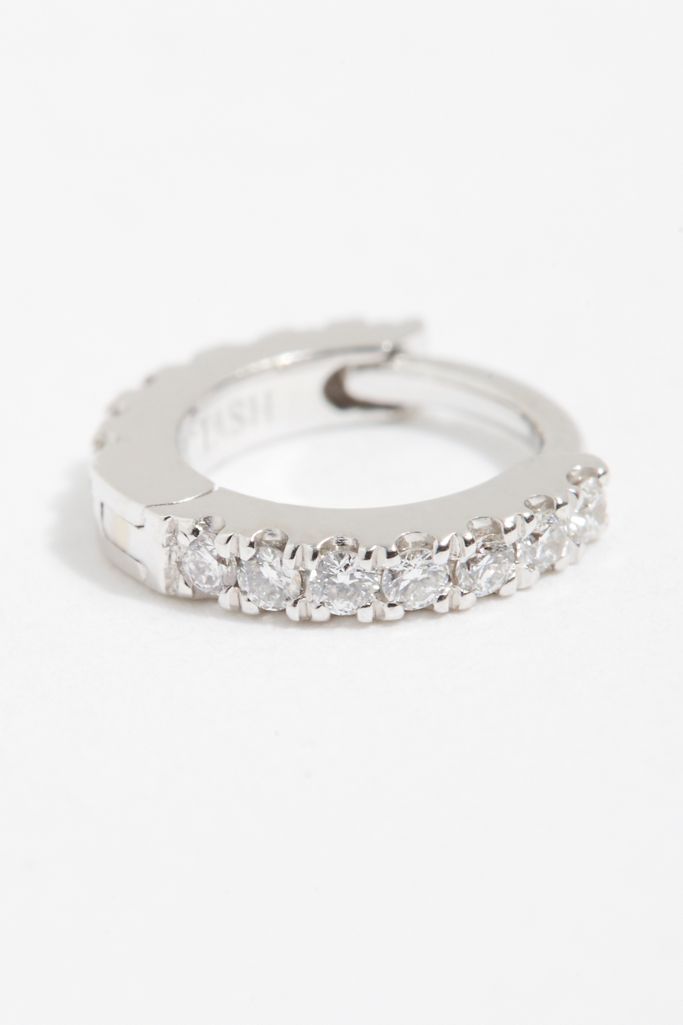 18K Diamond Helix Hoop Earring | Free People