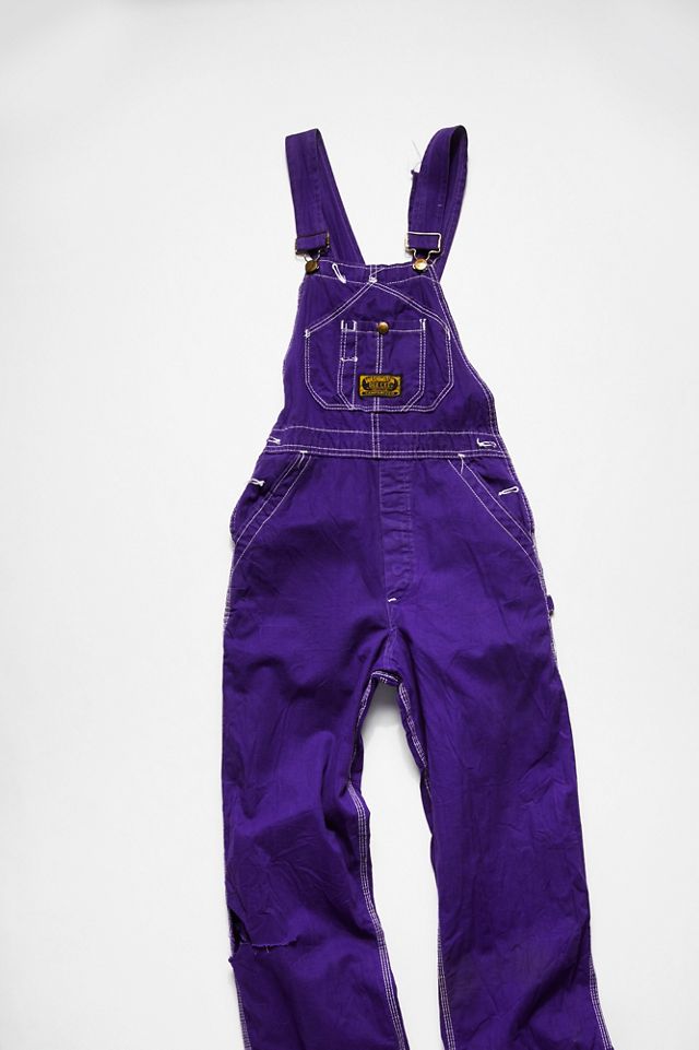 Vintage 1980s Purple Denim Overalls | Free People