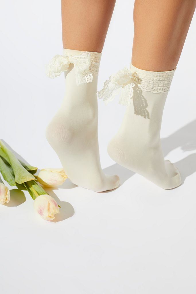 Lace Ribbon Crew Sock | Free People
