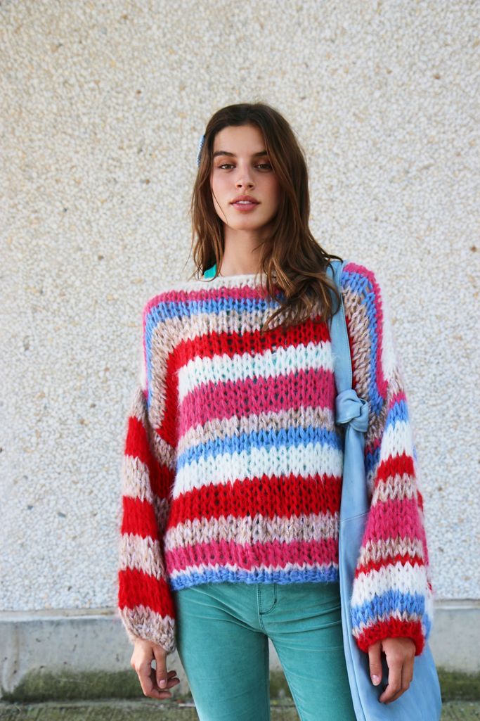 Multi Striped Pullover Sweater | Free People