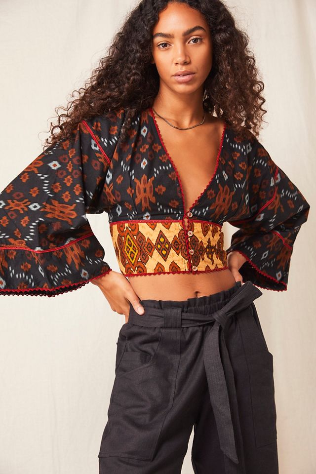 Free People Batik Stevie Crop Top - 57741159