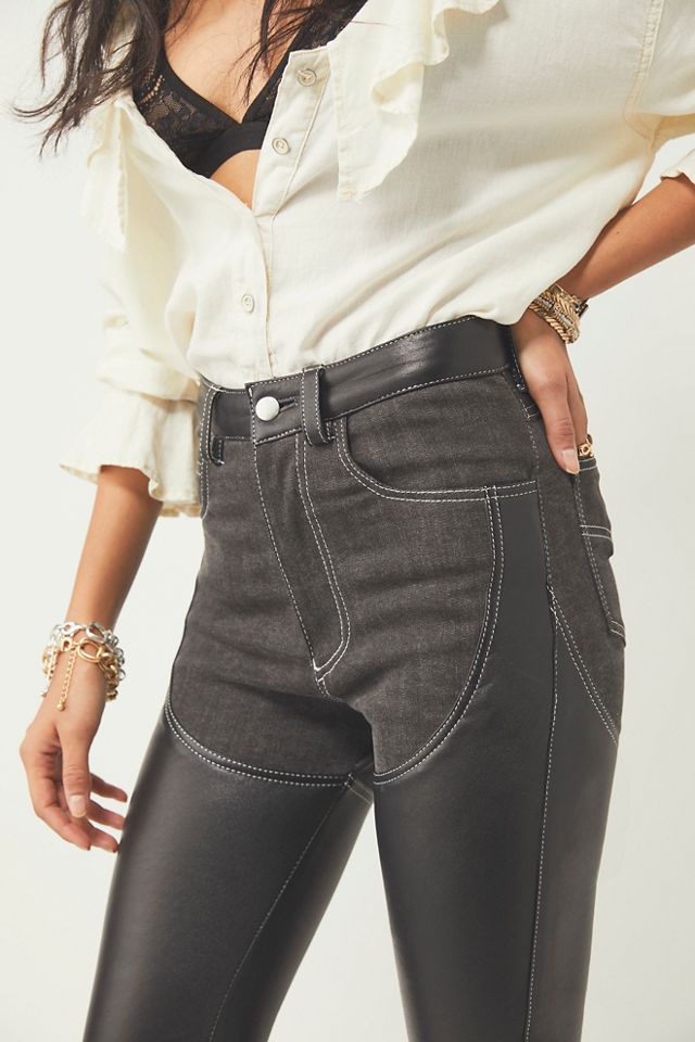 Understated Leather Chaps Jeans | Free People