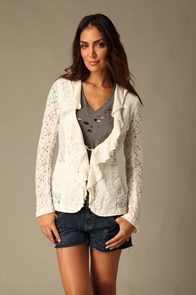 Lace Ruffle Menswear Blazer | Free People