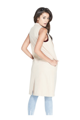 Sutton Faux-Suede Duster Vest | GuessFactory.com