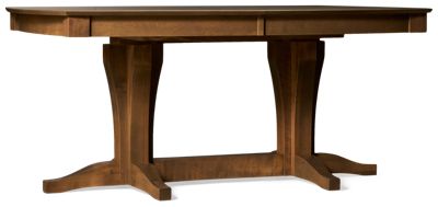 Canadel-Pecan-Canadel Pecan Boat Shaped Pedestal Table with Leaf ...