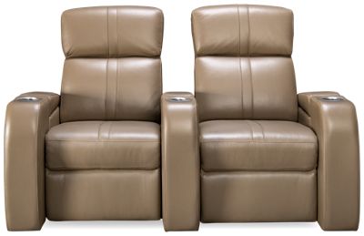 Flicks 2 Piece Leather Power Reclining Sectional with 2 Recliners with Tilt Headrest Jordan s Furniture