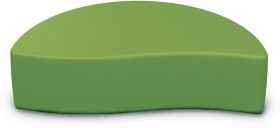 Colony Seating Wiggle-Half-Round Bench in Fabric - BMS-CHU | K-Log