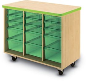 42"W Prescott Mobile Tote Storage w/ HPL Top - DAX-HTS | K-Log