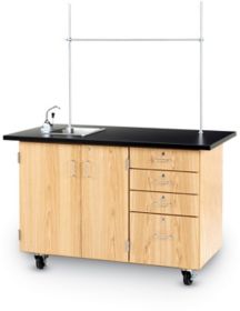 Invent Mobile Deluxe Instructor Station w/ Sink & Uprights - DST-442 ...