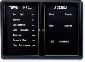 Contemporary Directory Board w/ 2-Hinged Doors - GB3447-LH | K-Log