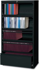 36"Wx67-3/4"H 4-Drawer Privy Lateral File w/ Roll-Out Shelves - HISE ...