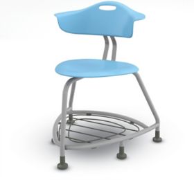 Cirque Chair w/ 18"H Seat, Bookrack & Glides - HKTS-CBG18-R | K-Log