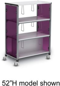 Aspire Double-Sided Mobile Shelving w/ Acrylic Side Panels - ICPL-AD ...