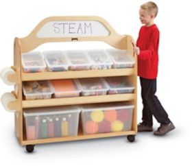 Imagine STEAM Double-Sided Multi-Media Cart - JSTM-MC | K-Log