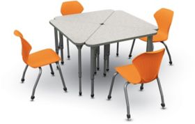 Explorer Triangle Desk w/ Chair - 24 Student Pack - MAD-41T-24 | K-Log