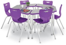 Trapezoid Conjunction Desk Classroom Packs - MCSD-T-PK | K-Log