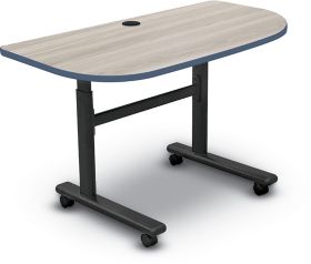 48"W Fluent Half-Round Flip-Top Table w/ HPL Top - MFS-48HR | K-Log