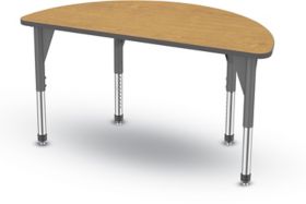 60"Wx30"D Half Round Medallion Table - MPRE-HRT | K-Log