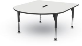 Medallion Multi-Media Table w/ Power & Markerboard Top - MPRE-MPT-MB ...