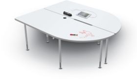 72"Wx59"D Aspect Multimedia Table w/ Markerboard Top - MST-75-M | K-Log