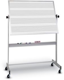 Dual-Surface Mobile Markerboard - Deluxe - MUS-D | K-Log